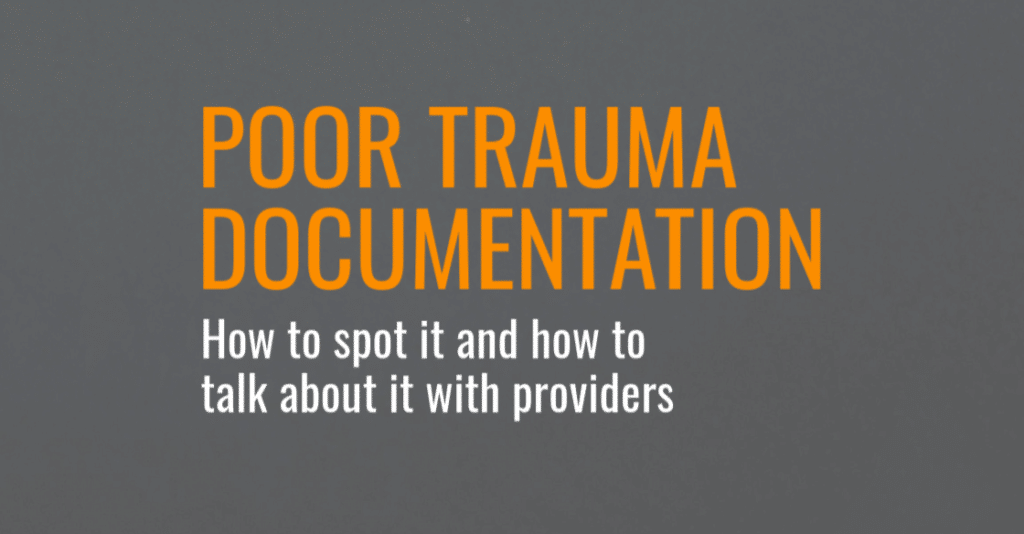 Poor trauma documentation — how to spot it and how to talk about it ...